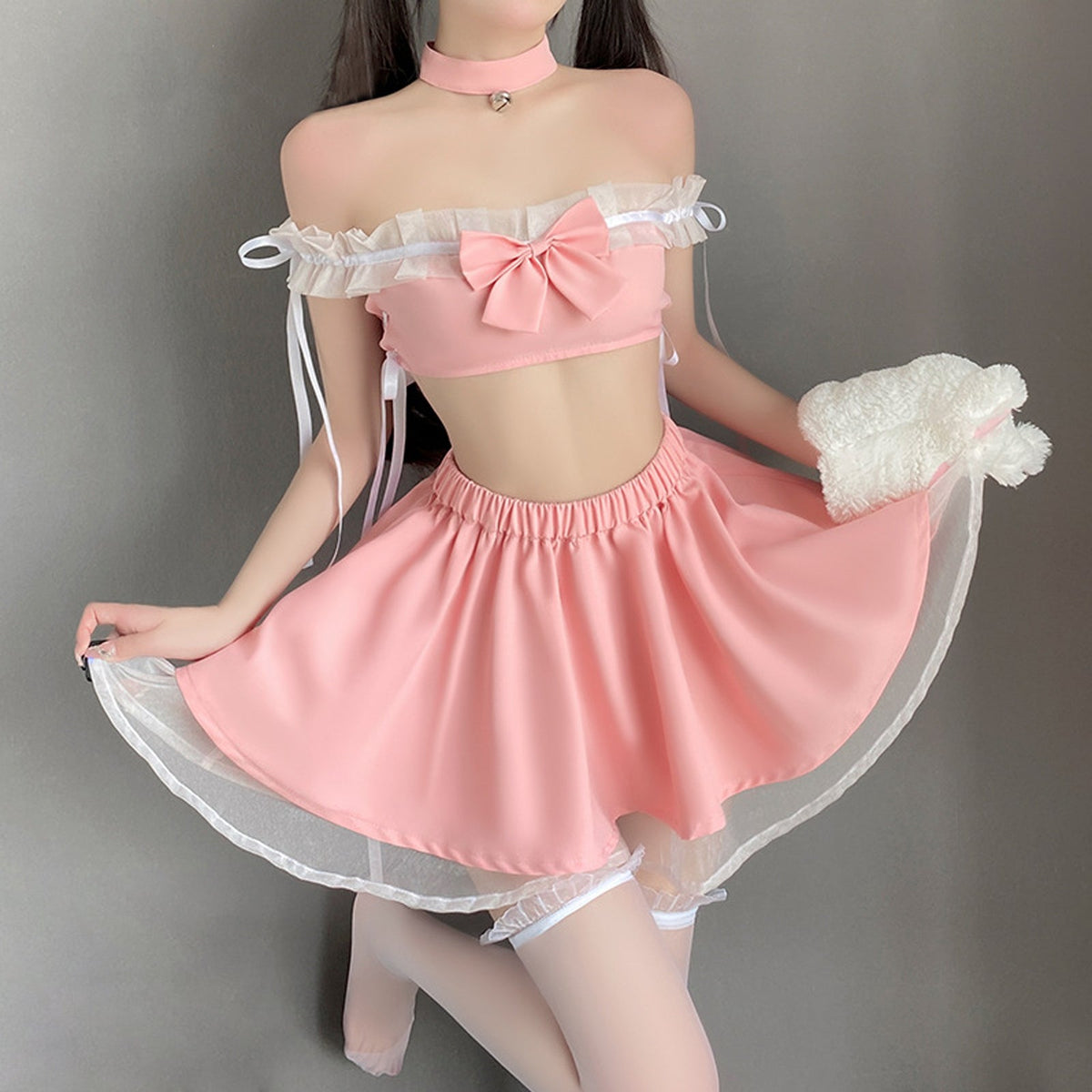 Amorino Pink Neko Lingerie Set