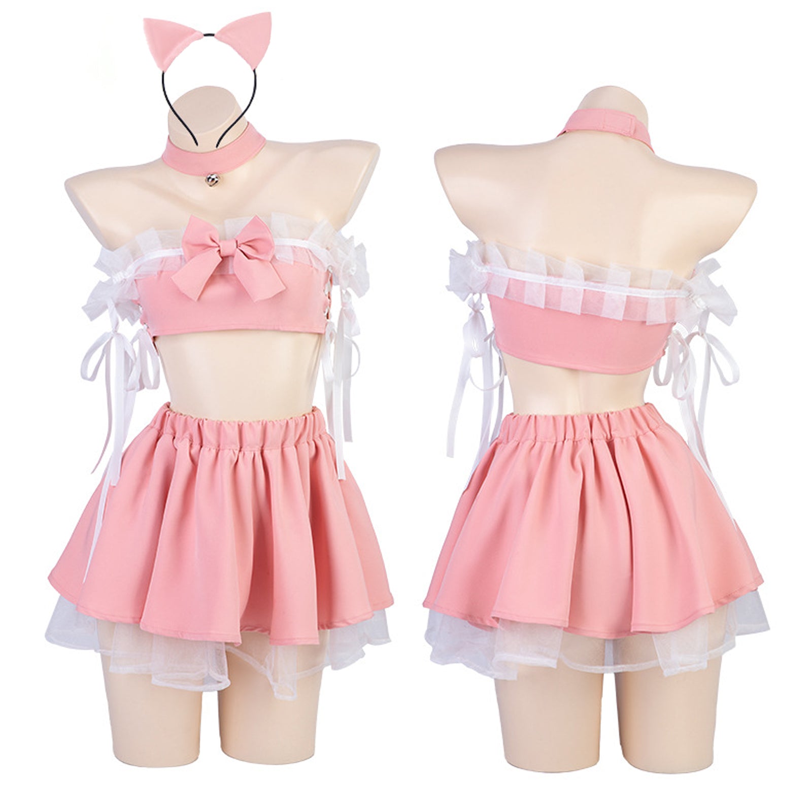 Amorino Pink Neko Lingerie Set